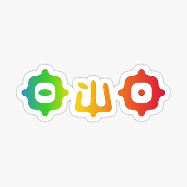 "Rainbow OwO (V2)" Sticker by KMGraphics99 | Redbubble