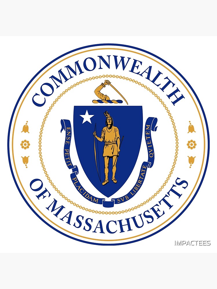 Massachusetts State Seal 2 Clock By Impactees Redbubble