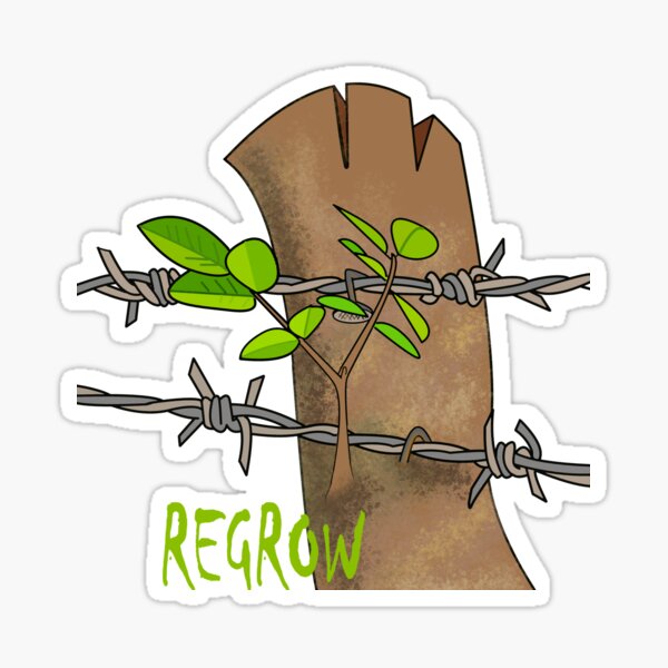 "regrow tree" Sticker by Altom225 | Redbubble