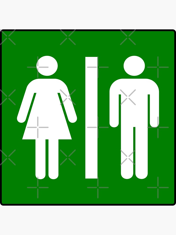 "Restroom, restroom sign, sign" Sticker by Nordwind | Redbubble