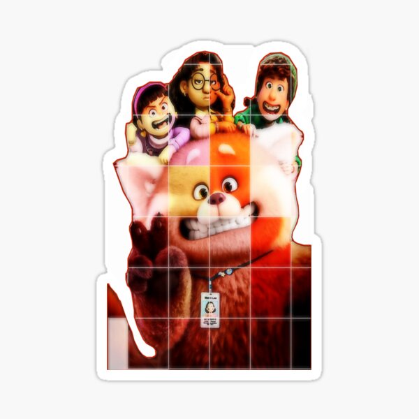 "Turning red" Sticker by Ngraved | Redbubble