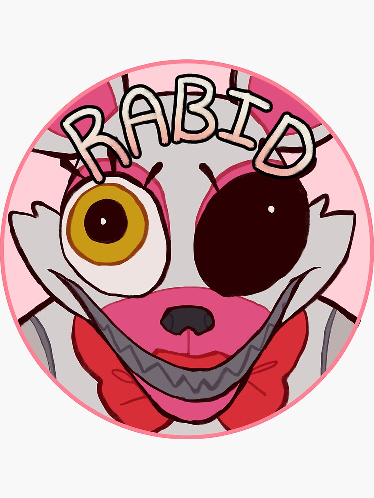 "rabid mangle " Sticker for Sale by time-woods | Redbubble