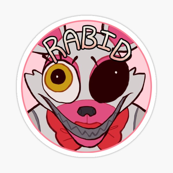 "rabid mangle " Sticker for Sale by time-woods | Redbubble