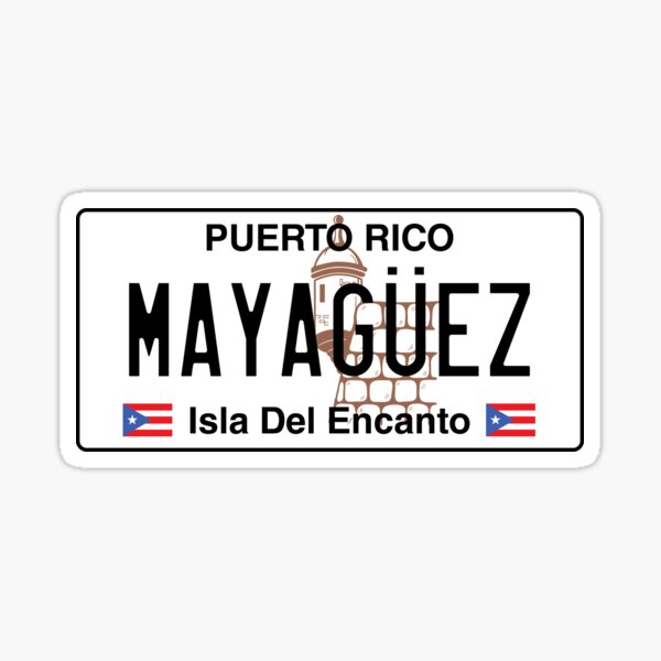 "PR Plate - Mayagüez" Sticker for Sale by snxworld | Redbubble