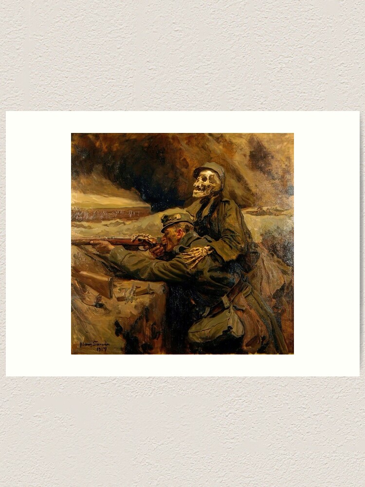 "Death and the Soldier by Hans Larwin" Art Print for Sale by ...