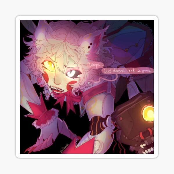 "mangle fnaf print " Sticker for Sale by time-woods | Redbubble