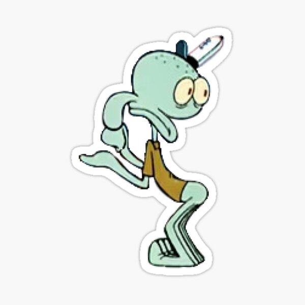 "Squidward Scared" Sticker by LongSpicy2 | Redbubble