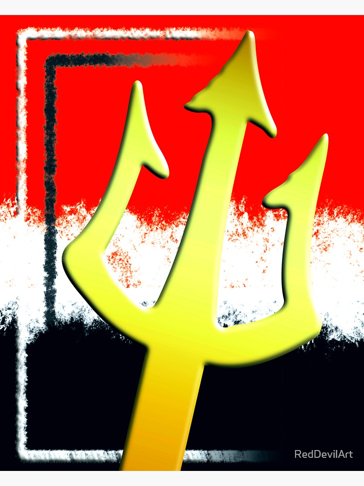 "Red devil art lgo" Sticker by RedDevilArt | Redbubble