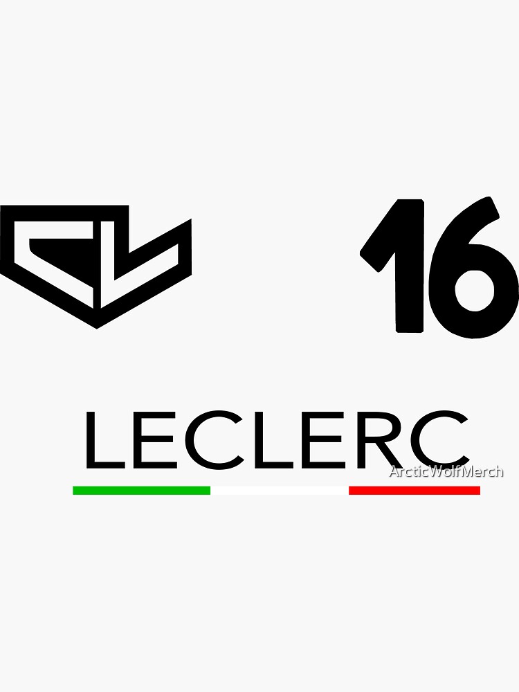 "Charles Leclerc" Sticker by ArcticWolfMerch | Redbubble