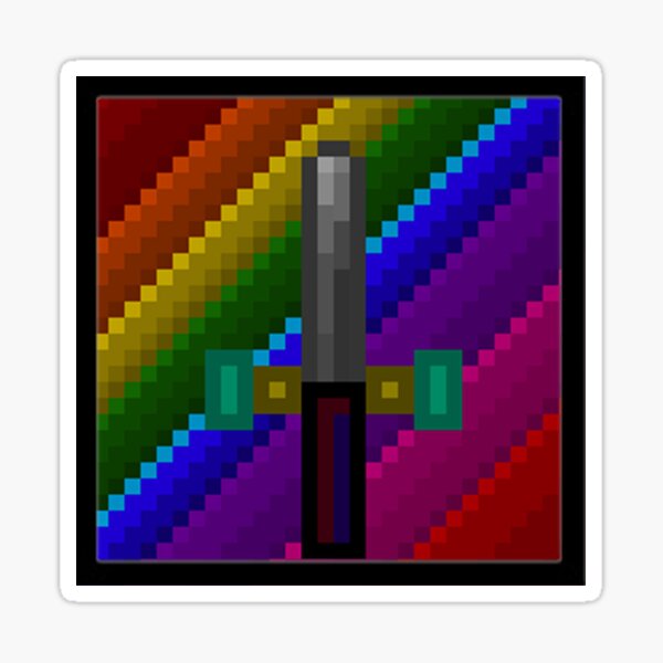 "Rainbow Pixel Sword" Sticker by digiorgio80 | Redbubble