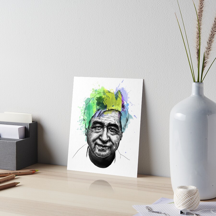 "Cesar Chavez Portrait Art" Art Board Print by oteliacarmen | Redbubble