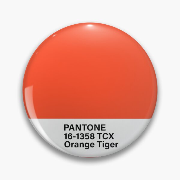 "PANTONE 16-1358 TCX Orange Tiger, orange color" Pin for Sale by ...
