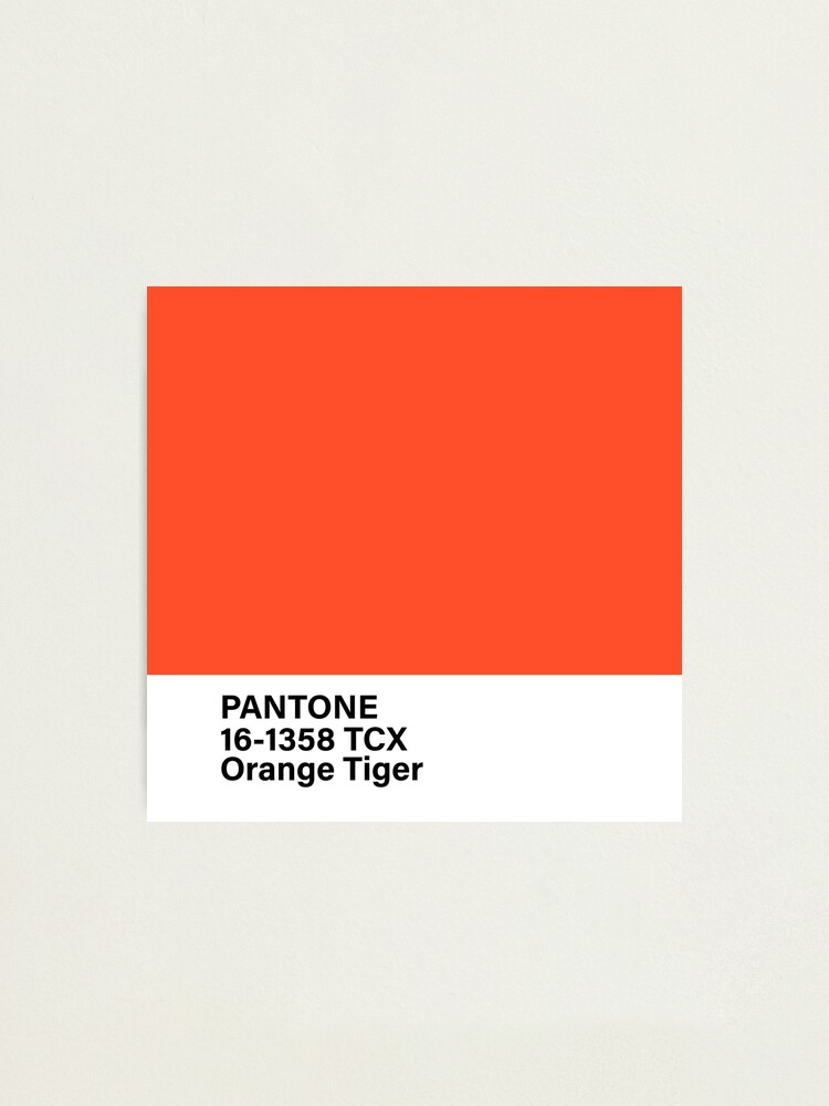 Lámina fotográfica «PANTONE 16-1358 TCX Naranja Tigre, color naranja ...
