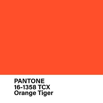 "PANTONE 16-1358 TCX Orange Tiger, orange color" Poster for Sale by ...