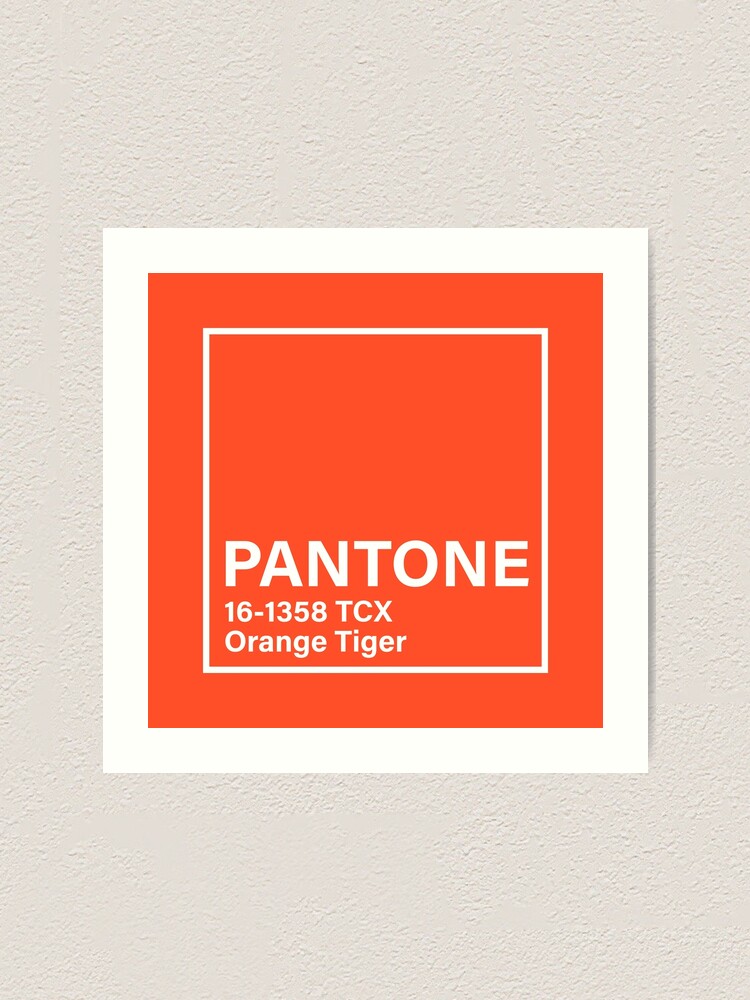 "PANTONE 16-1358 TCX Orange Tiger, orange color" Art Print for Sale by ...
