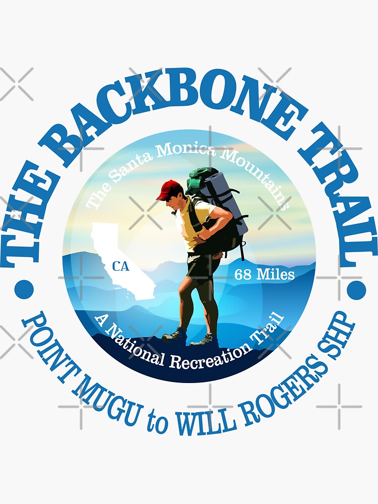 "Backbone Trail (C)" Sticker for Sale by curranmorgan | Redbubble