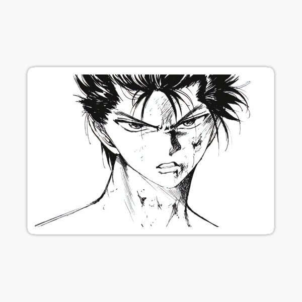 "Yu Yu Hakusho Yusuke" Sticker by NxFWorkshop | Redbubble