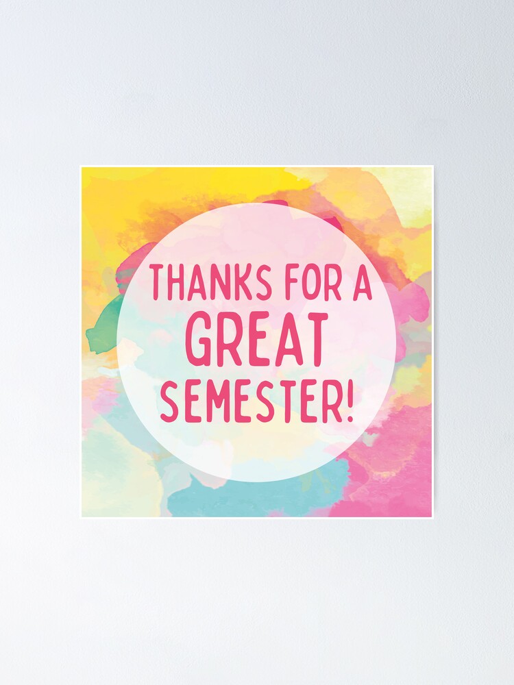 "Thanks for a great semester! Preceptor Supervisor Teacher Thank You ...