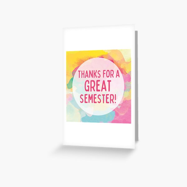 "Thanks for a great semester! Preceptor Supervisor Teacher Thank You ...