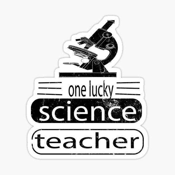 "one lucky science teacher gift for favorite teacher" Sticker by ...