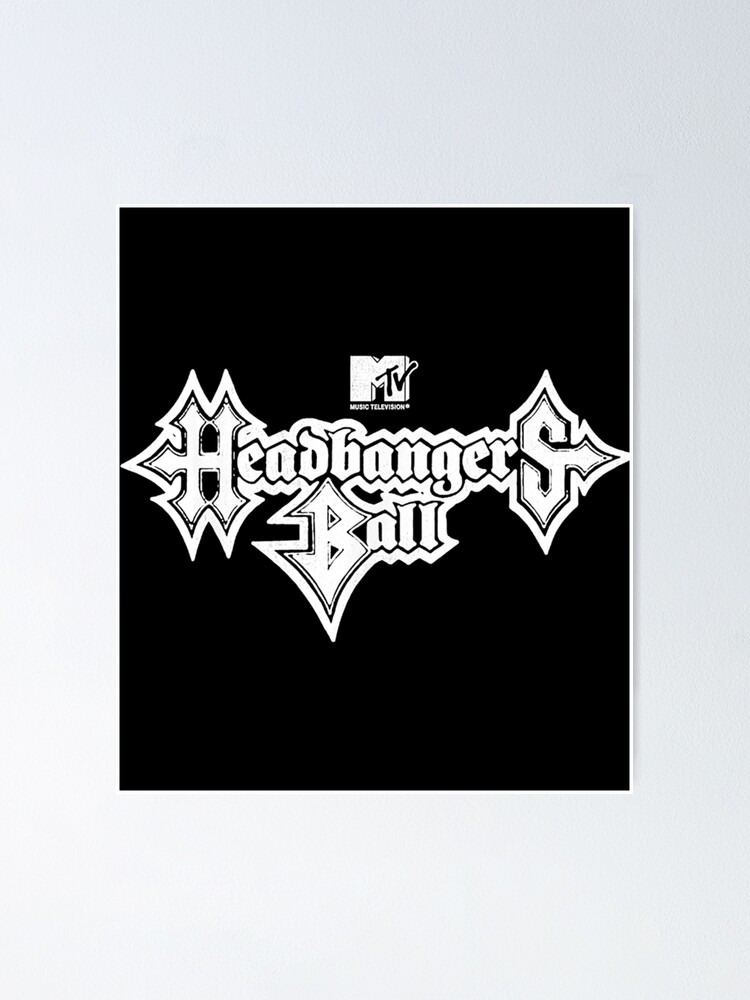 "Headbangers Ball Outline Logo Essential T-Shirt" Poster by stewaales6 ...