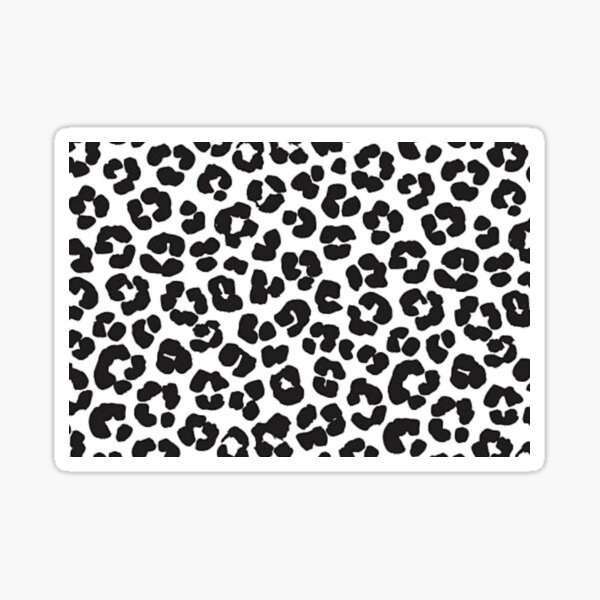 "White Snow Leopard Print" Sticker by JudyQShop | Redbubble