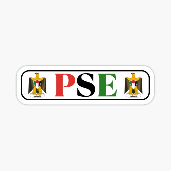"PSE 3 Letter Code Palestine" Sticker by FedSherDesign | Redbubble