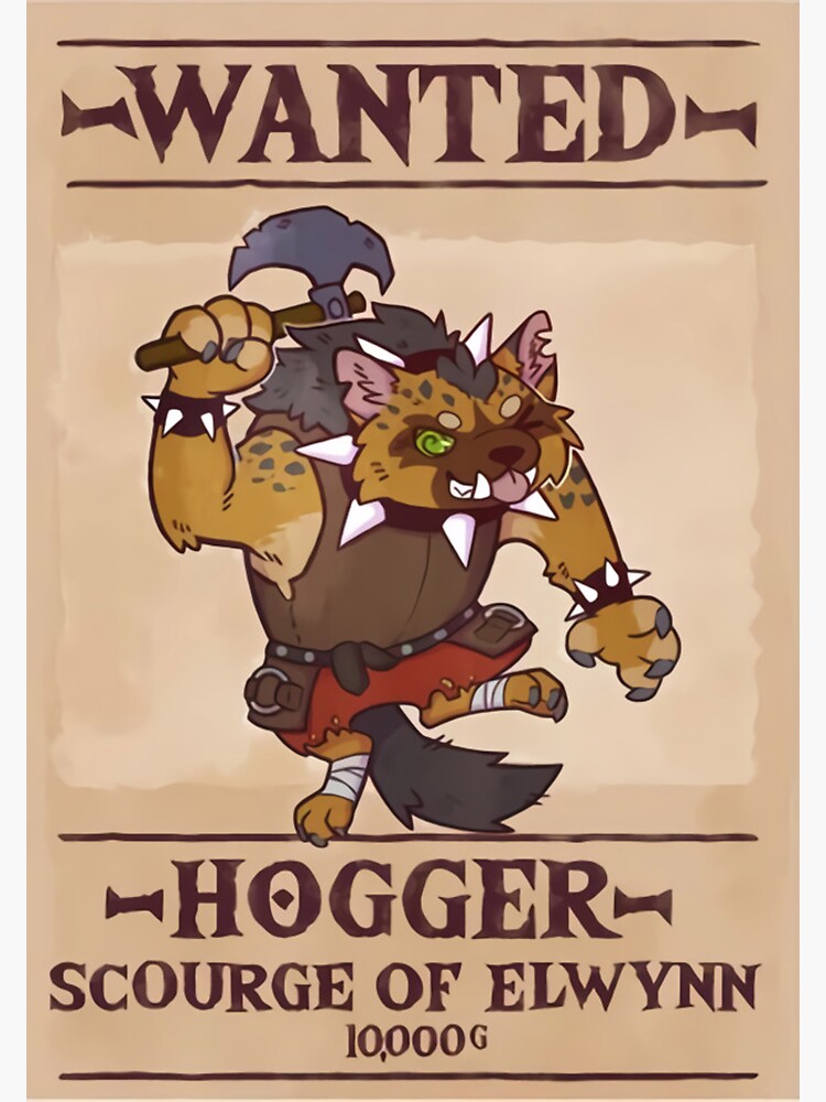 "Wanted Hogger Poster " Sticker by TeaisHealty | Redbubble