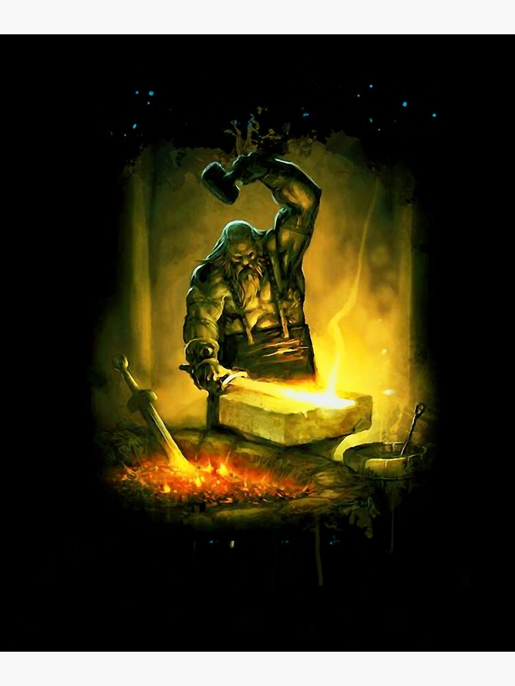 "Hephaestus, Greek god of the Forge rendered in beautiful watercolor ...