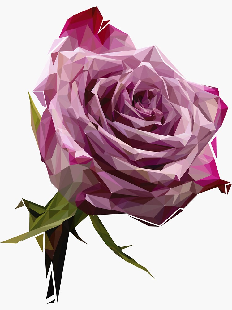 "Pink Roses flower fan art" Sticker for Sale by jerapahart | Redbubble