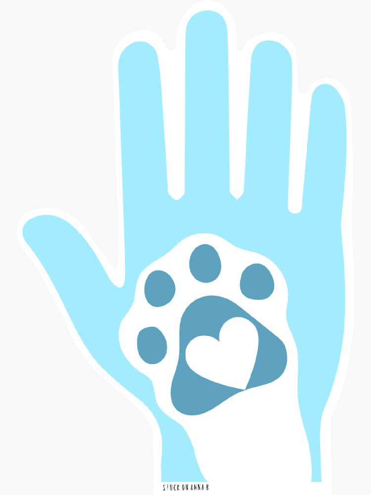 "Helping Paws" Sticker for Sale by annabellem04 | Redbubble