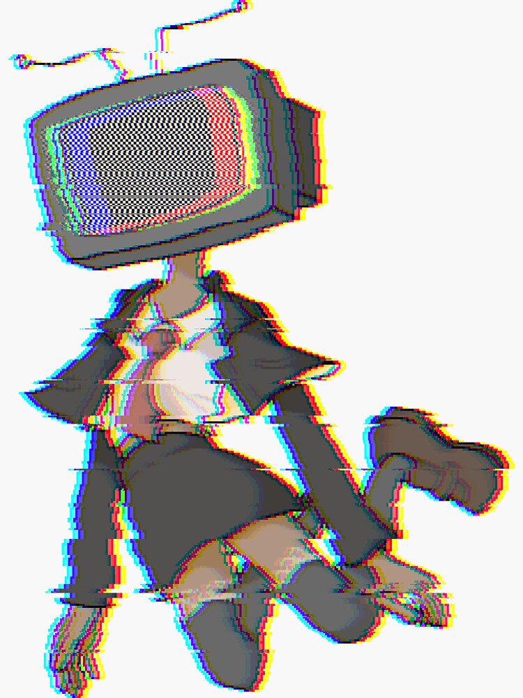 "tv head" Sticker by ikumochi | Redbubble