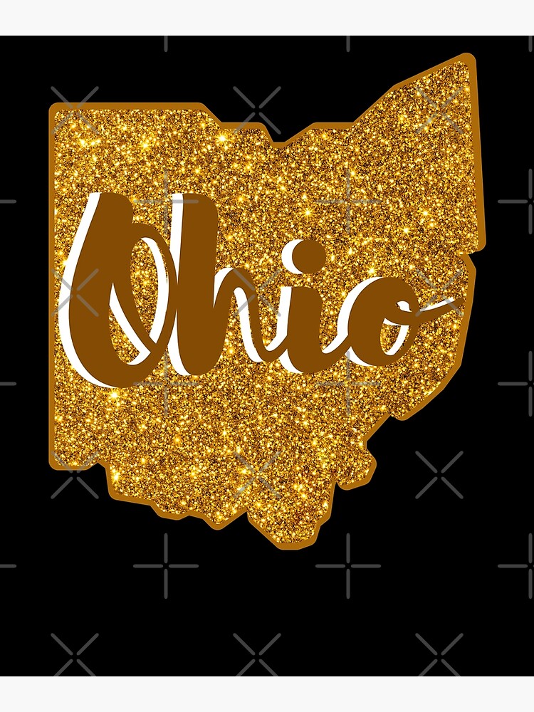 "Ohio Gold Glitter" Poster for Sale by krissy43231 | Redbubble
