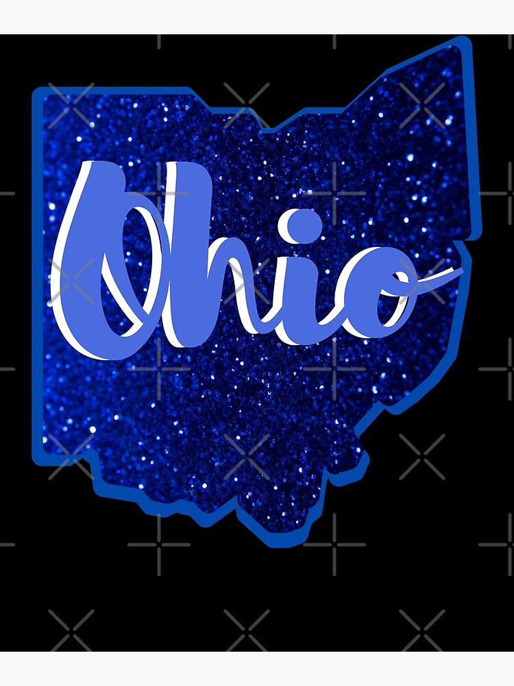 "Ohio Blue Glitter" Poster for Sale by krissy43231 | Redbubble