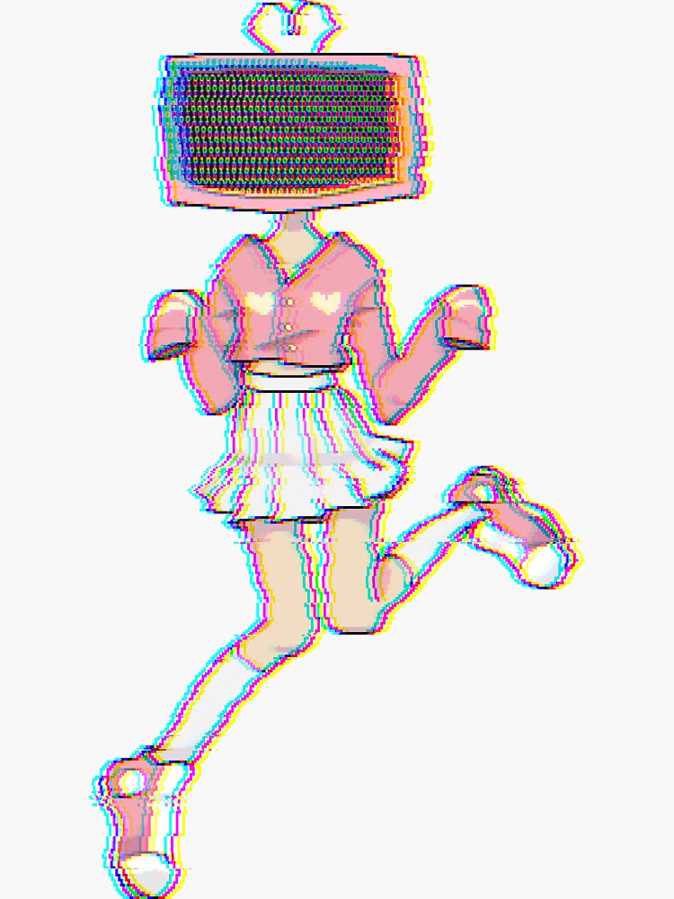 "computer head" Sticker by ikumochi | Redbubble