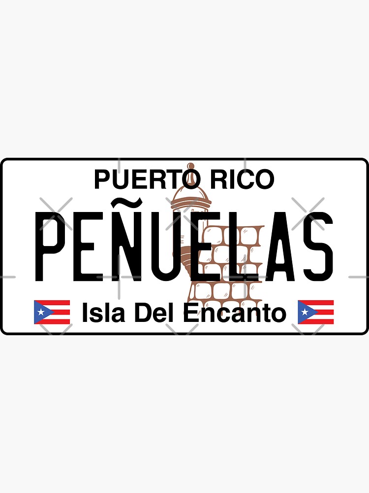 Pegatina «Placa PR - Peñuelas» de snxworld | Redbubble
