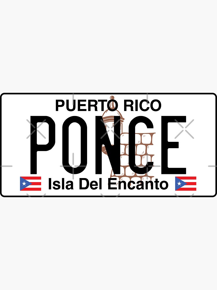 "PR Plate - Ponce" Sticker for Sale by snxworld | Redbubble