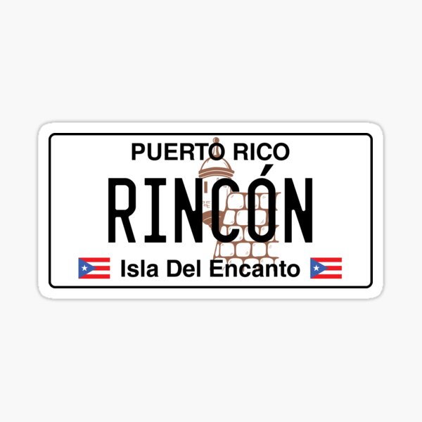 "PR Plate - Rincón " Sticker for Sale by snxworld | Redbubble