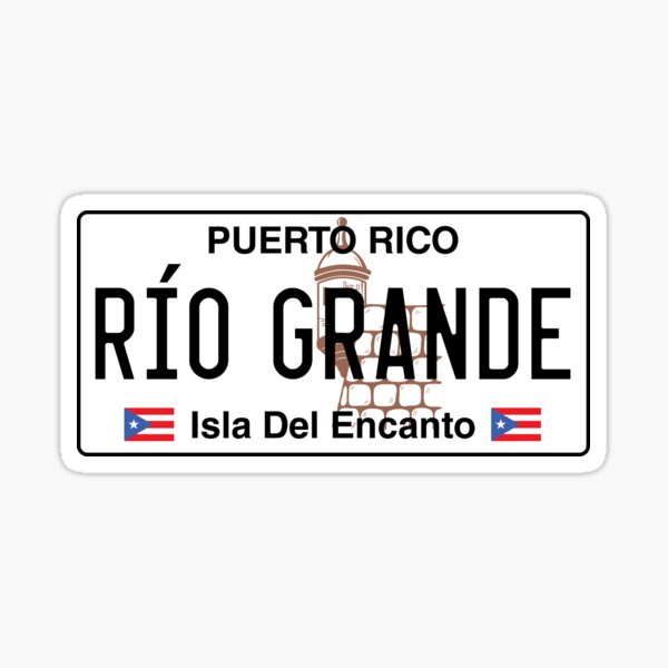 "PR Plate - Río Grande" Sticker for Sale by snxworld | Redbubble