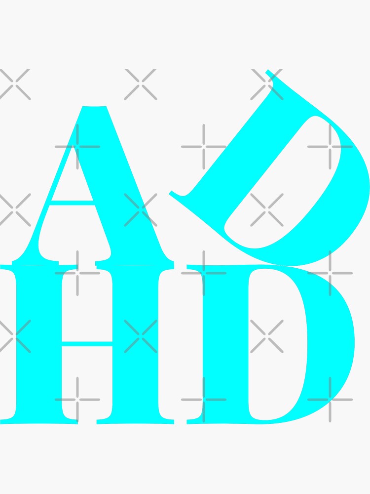 "ADHD stickers" Sticker for Sale by MadEDesigns | Redbubble