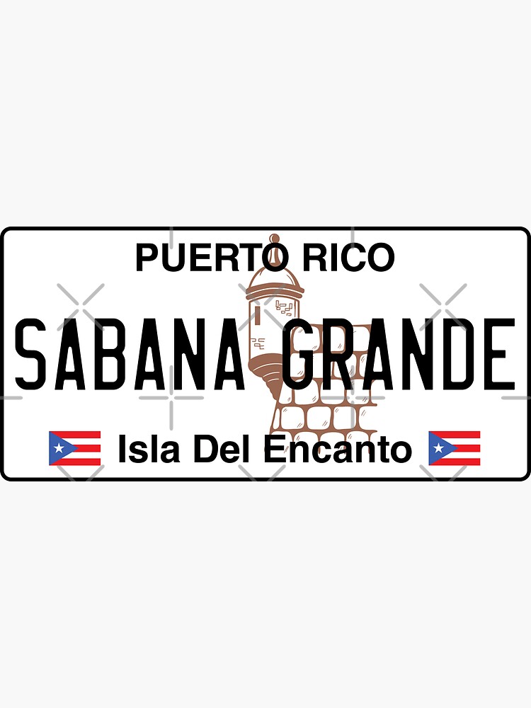 "PR Plate - Sabana Grande" Sticker for Sale by snxworld | Redbubble