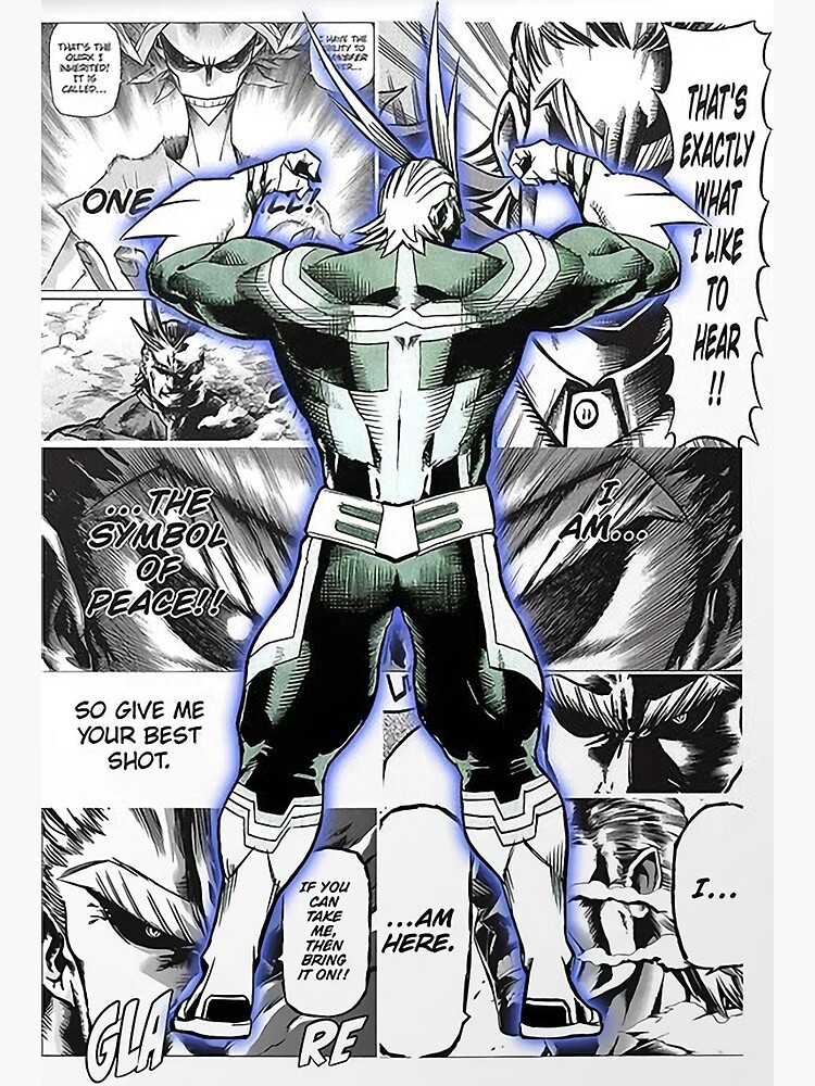 "All Might Strongest Back My Hero Academia Poster" Poster by ...