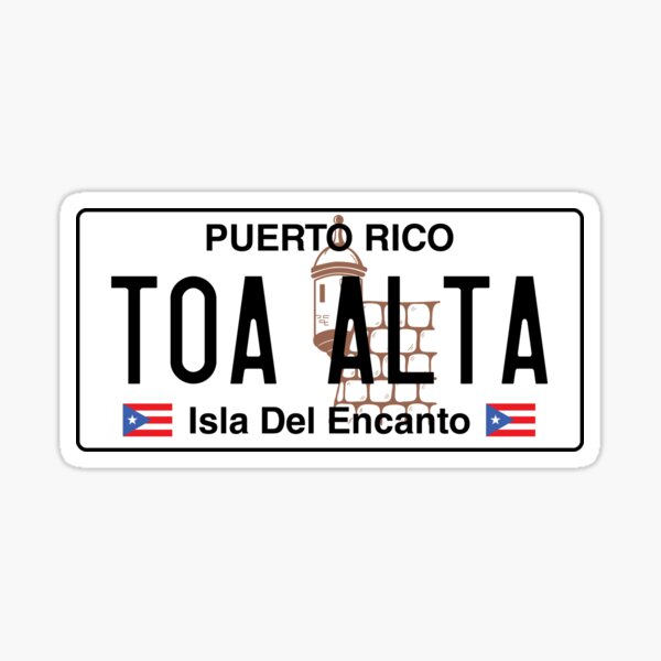 "PR Plate - Toa Alta" Sticker by snxworld | Redbubble