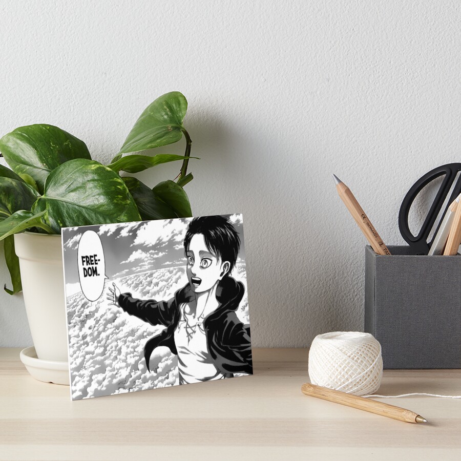 "Eren Freedom Iconic Manga Panel Attack on Titan Shingeki No Kyojin ...
