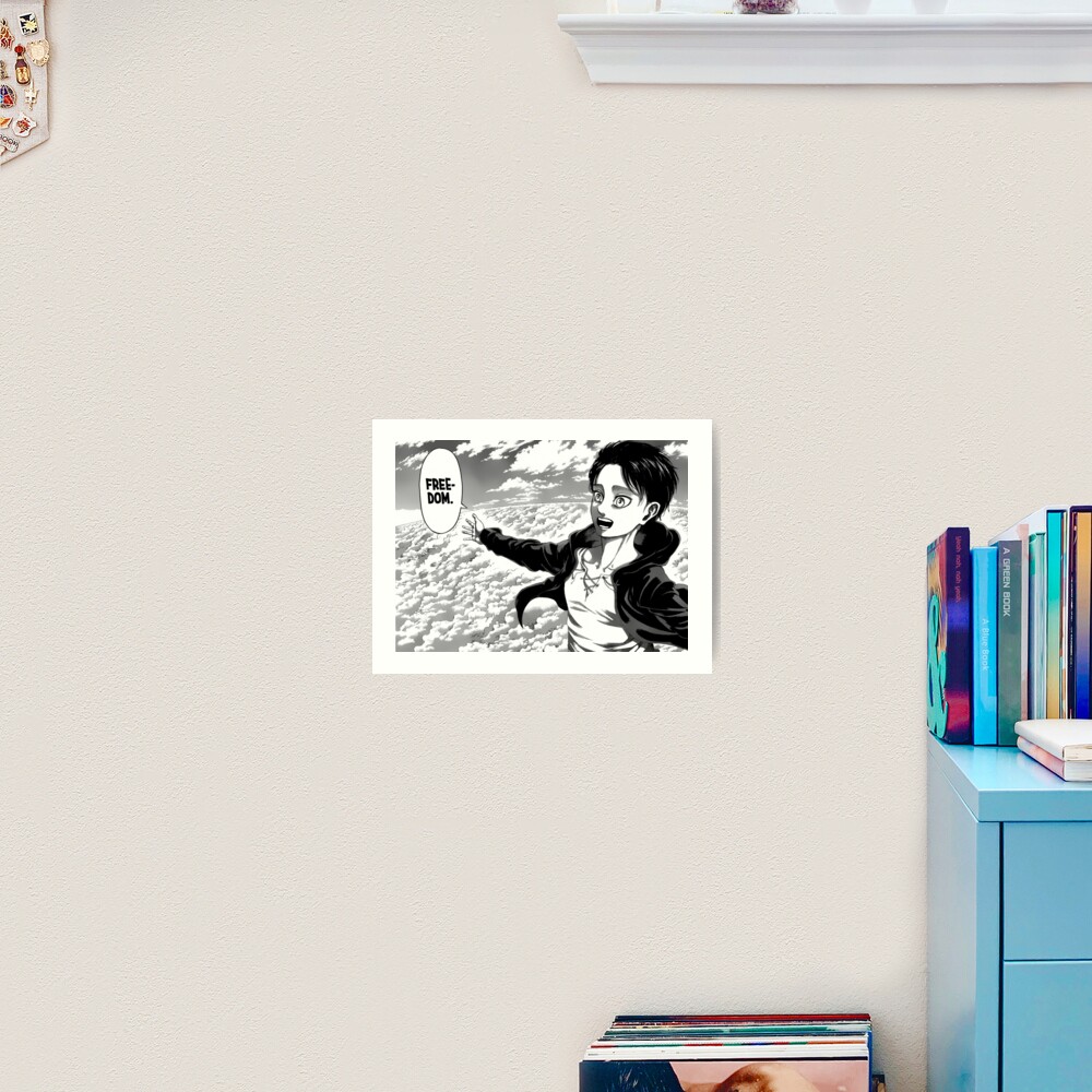 "Eren Freedom Iconic Manga Panel Attack on Titan Shingeki No Kyojin ...