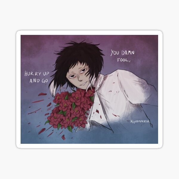 "BSD Chapter 88 Camellias Akutagawa " Sticker by vampratxk | Redbubble