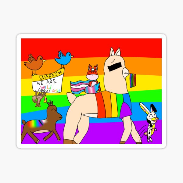 "Pride Parade" Sticker by LlamaWeirdo | Redbubble