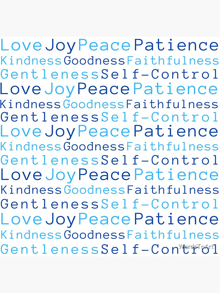 "Fruit of the Spirit | Love, Joy, Peace... in Blue" Sticker by ...