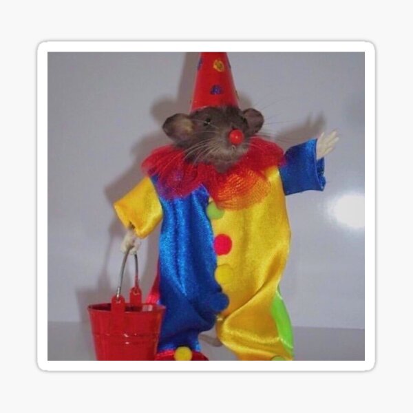 "Clown Mouse" Sticker by Marievandian | Redbubble