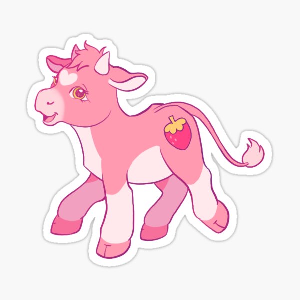 "Strawberry Cow" Sticker by LezzlesTheBrave | Redbubble